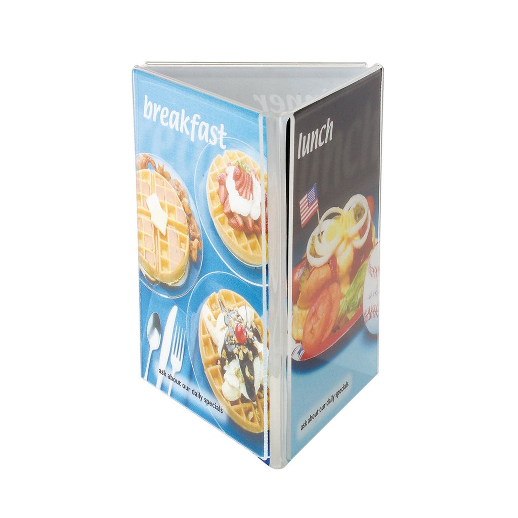 A6 Three Sided Menu / Sign Holder Portrait | Brochure & Menu Holders ...