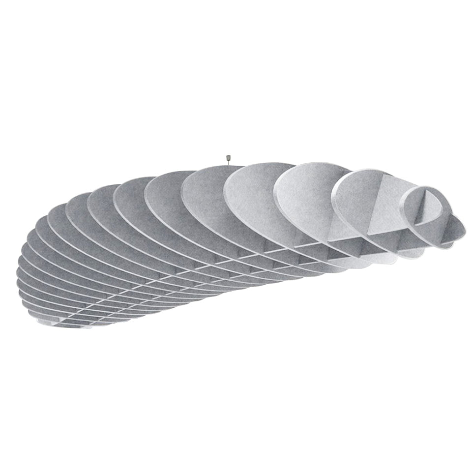 Acoustic Ceiling Baffle Ellipse, 2400mm x 1200mm x 300mm, Choice of Co ...