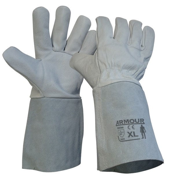 Armour Argon Welding Gauntlet Gloves, Left Hand Only, 30cm, 3 Pairs ...