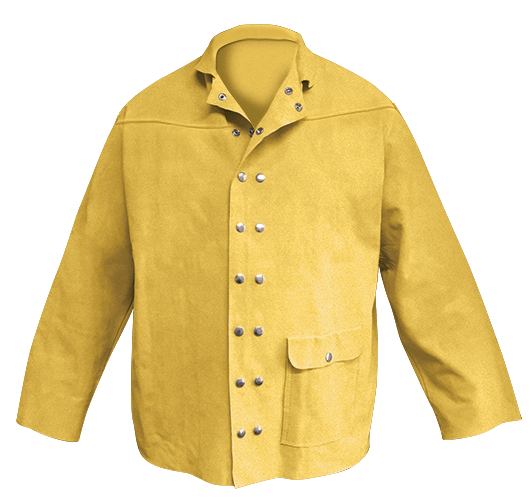 Armour Gold Leather Welding Jacket, Gold | Jackets — Discount Office