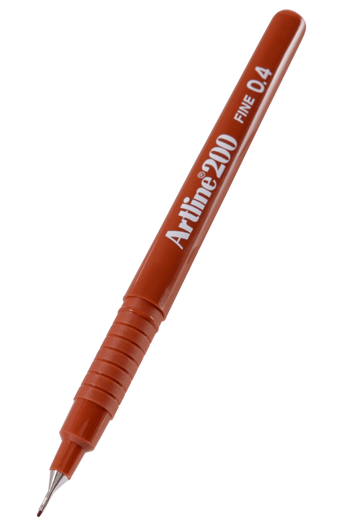 Artline 200 Fineliner Pen 0.4mm Brown x 12's pack | Artline — Discount ...