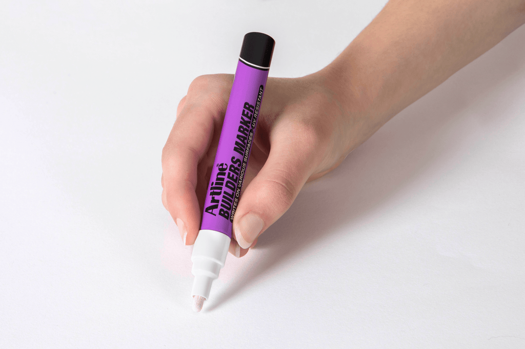 Artline Builders Permanent Marker Bullet Tip White x 12's pack ...