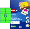 Avery L7162FG Fluoro Green Labels 16's x 25 Sheets | Avery — Discount ...