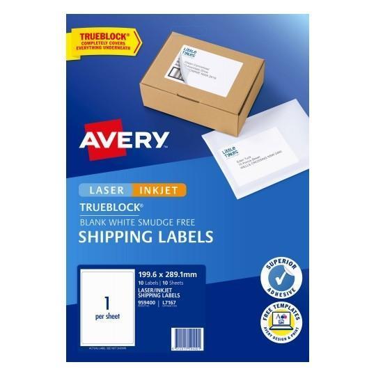 Avery L7167 Labels 1's x 10 Sheets | Avery — Discount Office