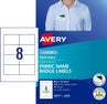 Avery L7418K Fabric Badge Labels, 86.5mm x 55.5mm, 8 per Sheet x 15 Sh ...