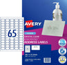 Avery L7551 Clear Labels 65's x 25 Sheets | Avery — Discount Office