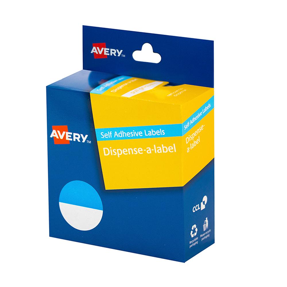 Avery Label Dispenser Blue & White Round 24mm 300 Pack | Avery ...