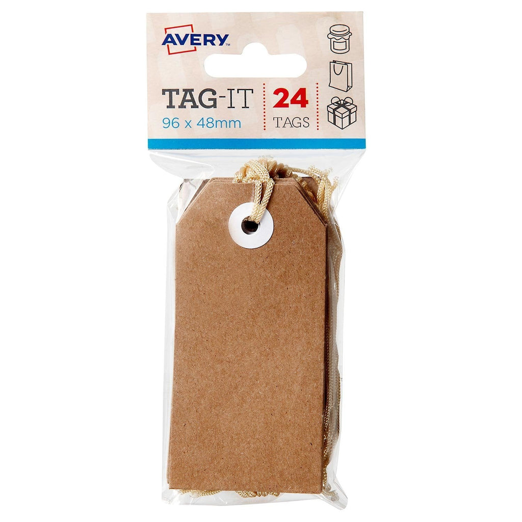 Avery Tag-It Luggage & Parcel Tags 96 x 48mm - Kraft | Avery — Discount ...