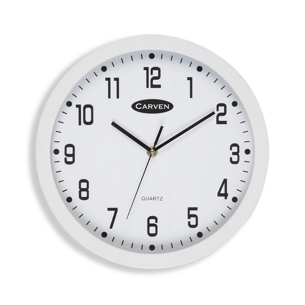Carven Quartz Wall Clock 300mm White | Clocks — Discount Office
