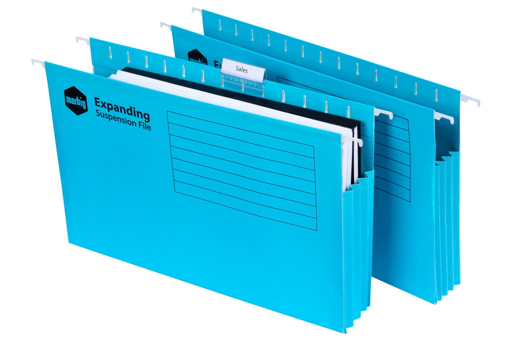 Marbig Foolscap Expanding Suspension File, 90mm Expandable, 20's pack ...