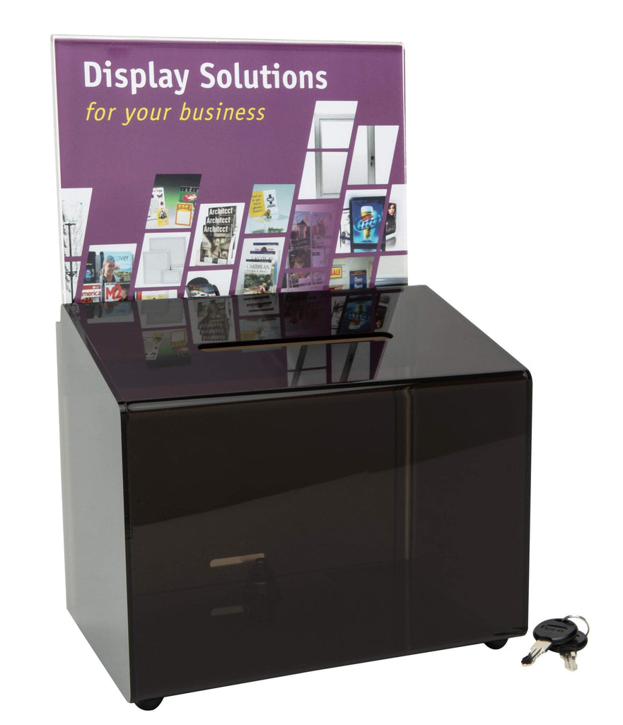 Ballot Box With Key Lock & A5 Landscape Sign Holder | Cash Boxes ...