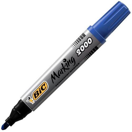 Bic Marking 2000 Permanent Marker Chisel Tip Blue x 12's pack (2000 06 ...