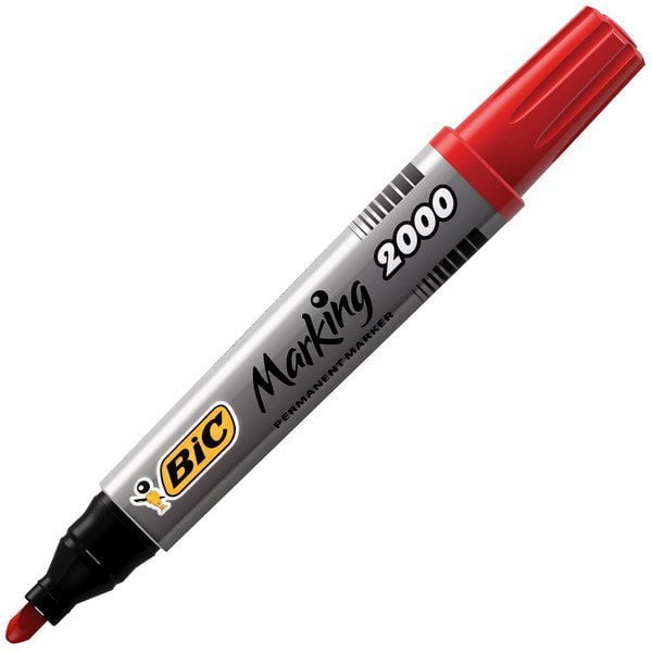 Bic Marking 2000 Permanent Marker Fine Tip Red x 12's pack (2000 03 ...