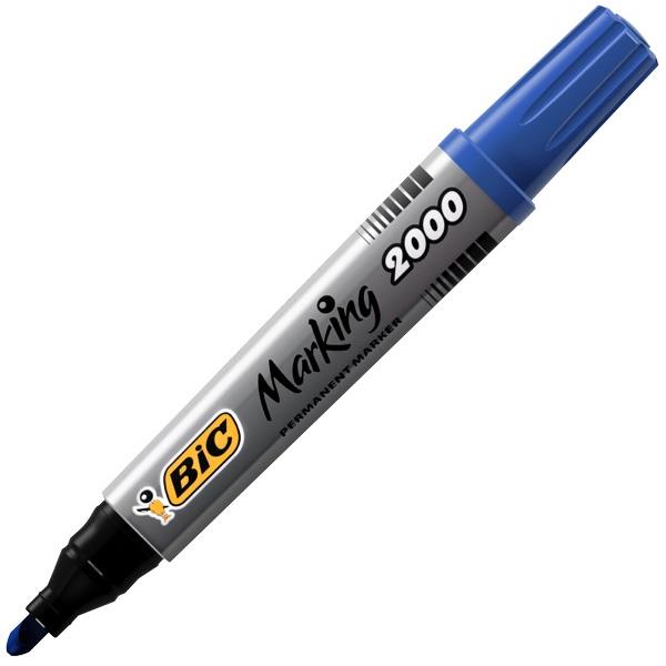 Bic Vivid ECOlutions Permanent Marker Bullet Tip Blue x 12's pack | Bic ...