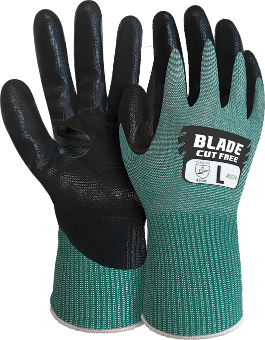 BLADE Cut 5 Flat Nitrile Open Back Gloves, Cut Resistant Gloves, 2 Pai ...