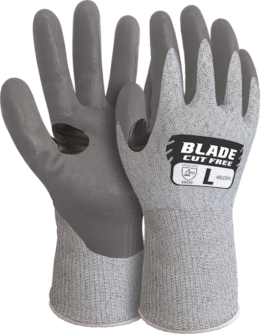 BLADE Cut 5 PU Open Back Gloves, Cut Resistant Gloves, 2 Pairs | Cut ...