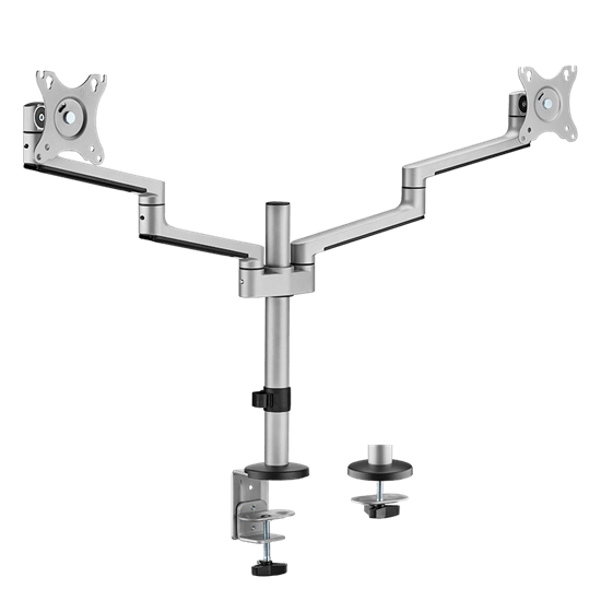 BRATECK 17"-32" Dual Arm Premium Articulating Monitor Mount. Arm Exten ...