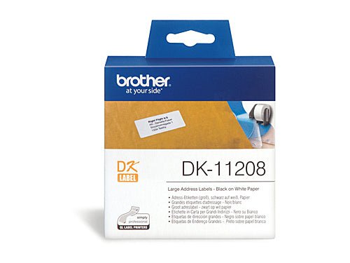 Brother DK 11208 Address Label 38 x 90mm | Brother — Discount Office