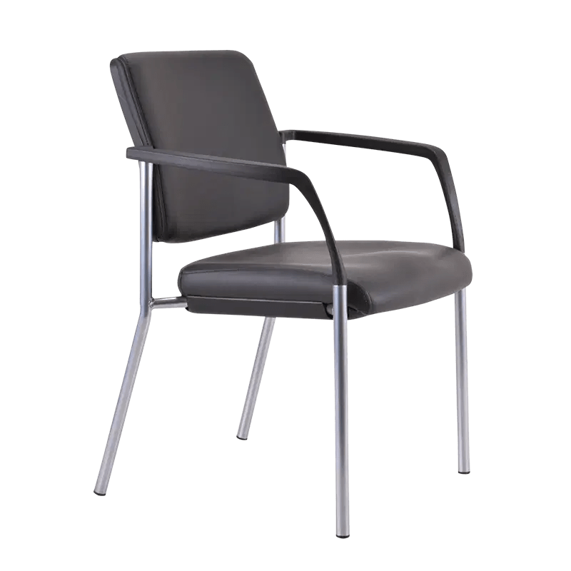 Buro Lindis Visitor Chair, PU Seat, With Arms | Buro Seating — Discount ...