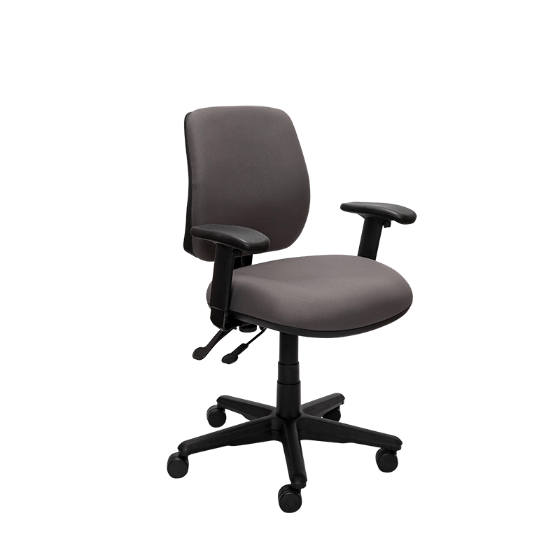 Buro Roma 2 Lever Mid Back Ergonomic Office Chair with Armrest, Nylon ...