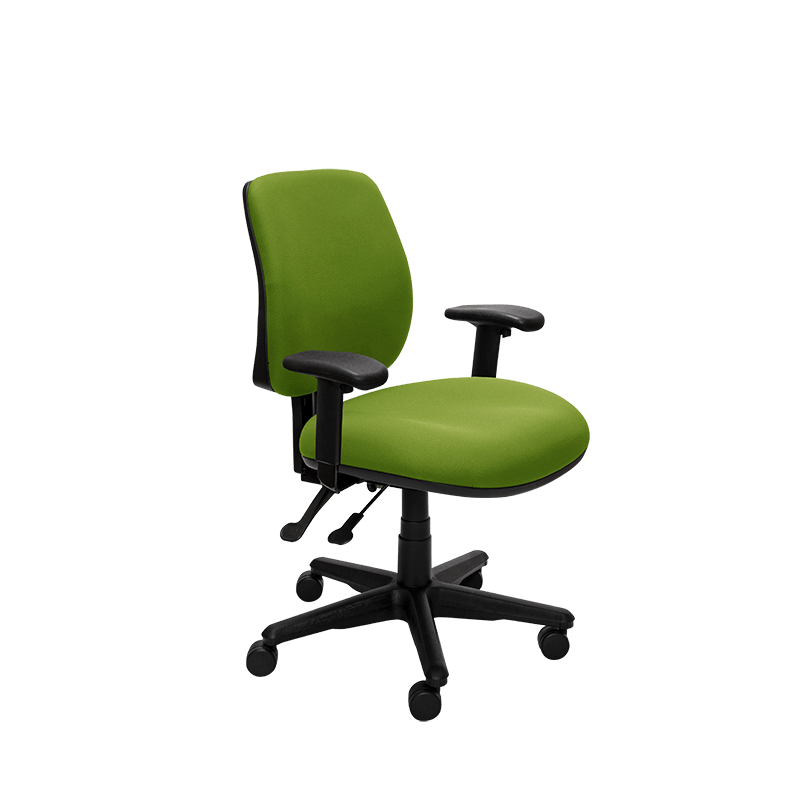 Buro Roma 2 Lever Mid Back Ergonomic Office Chair with Armrest, Nylon ...