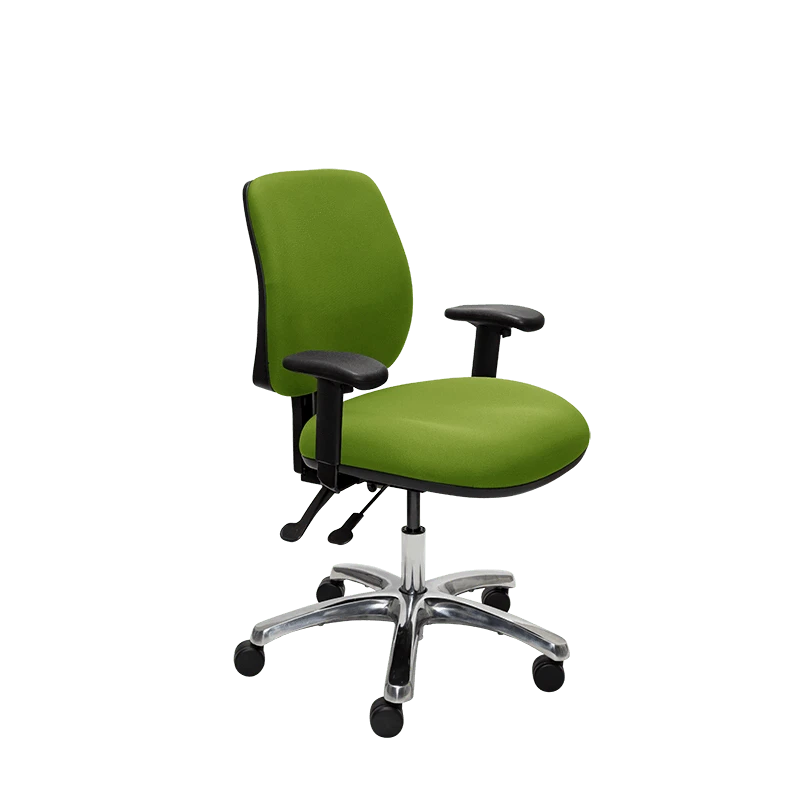 Buro Roma 2 Lever Mid Back Ergonomic Office Chair with Armrest, Polish ...