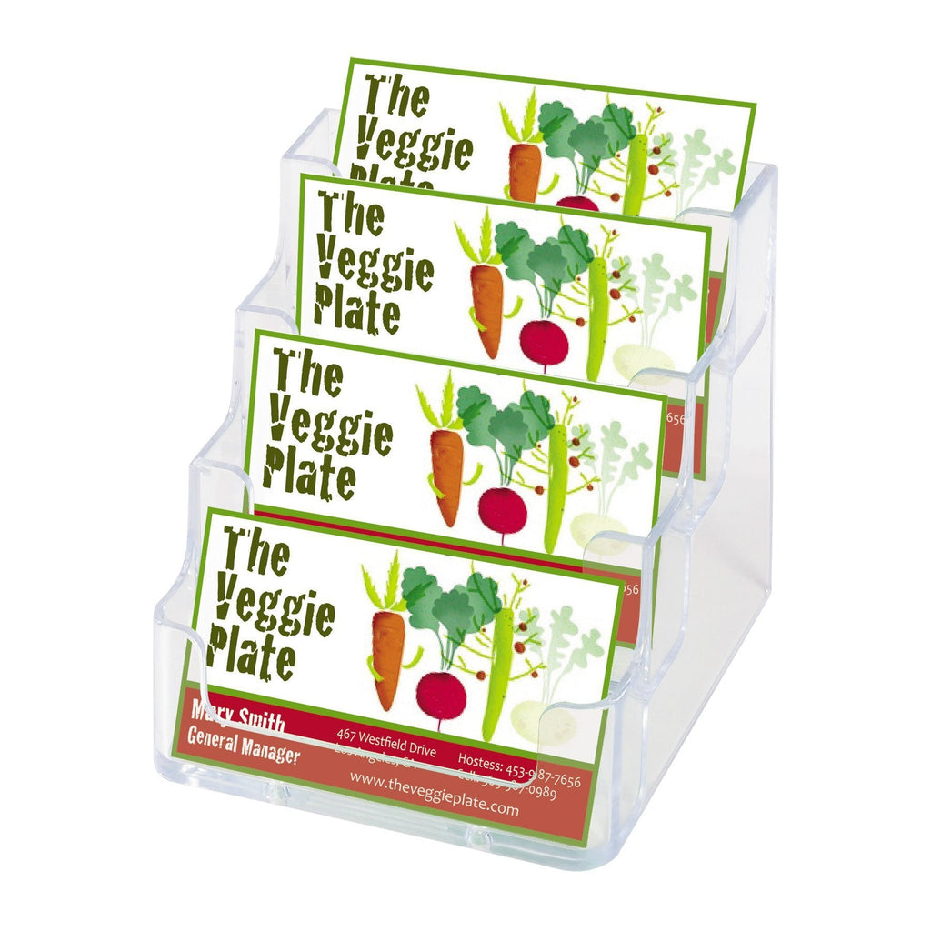Business Card Rack 4 Tier | Business Card Holders — Discount Office