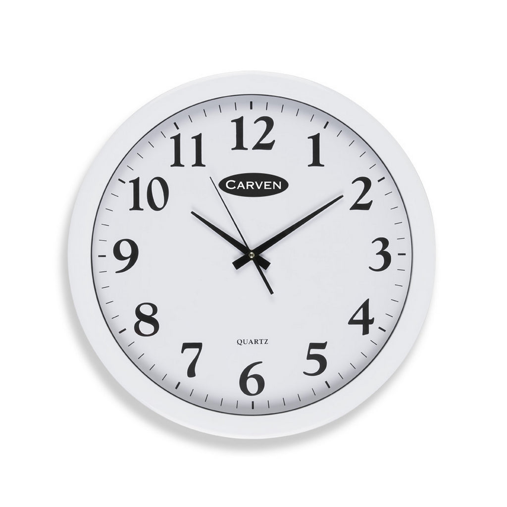 Carven Quartz Wall Clock 450mm White | Clocks — Discount Office