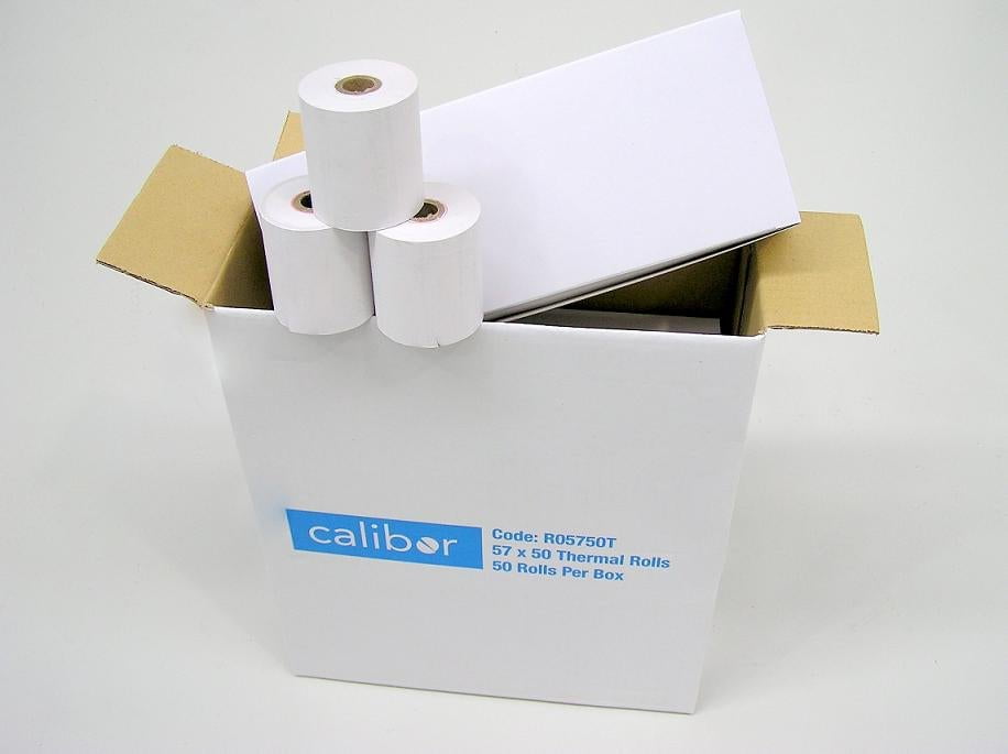 Calibor Thermal Paper Roll 57mm x 50mm 50 Rolls | Calibor — Discount Office