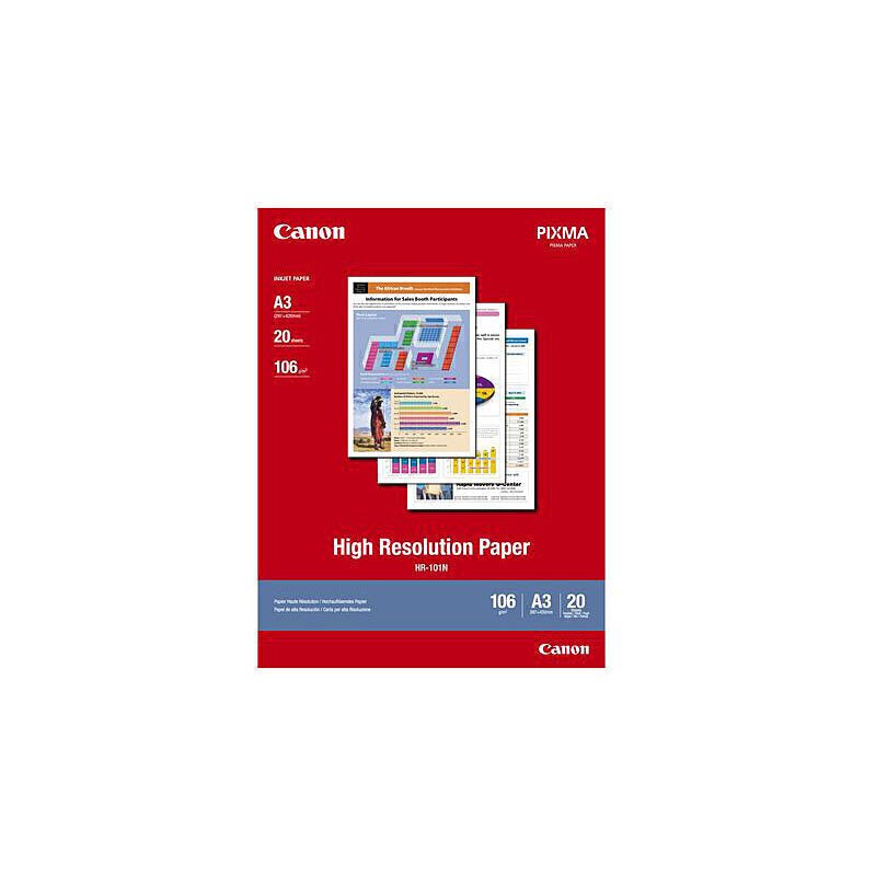 Canon A3 HR-101 High Resolution 106gsm Paper 20's pack | Canon ...