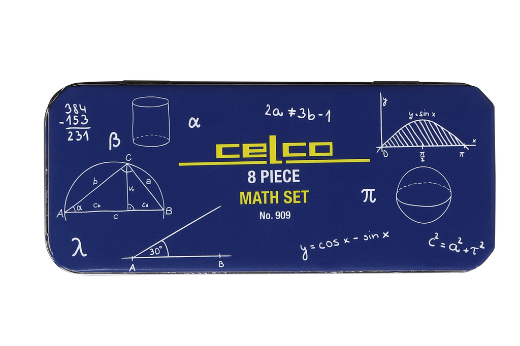 Celco 8 Piece Maths Set In Metal Case | Math Kits — Discount Office