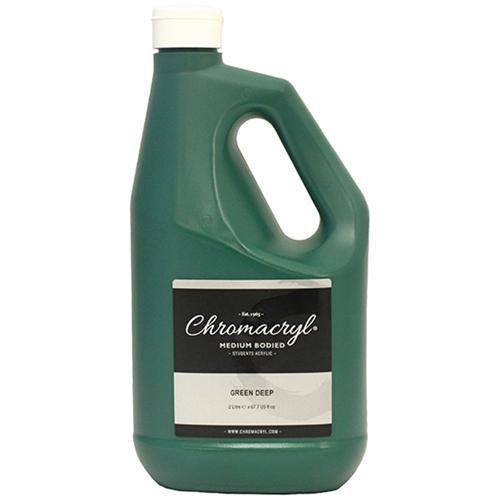 Chromacryl Acrylic Paint 2 Litre - Deep Green | Acrylic Paints ...