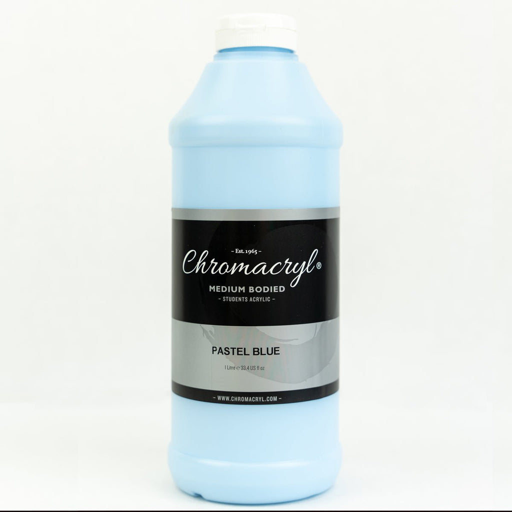 Chromacryl Acrylic Paint Student 1 Litre Pastel Blue | Acrylic Paints ...