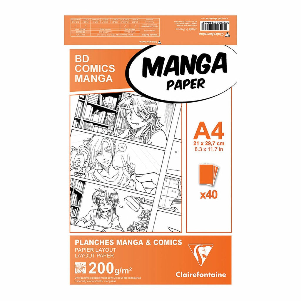 Clairefontaine Manga Paper A4 200g, Pack of 40 | Art Pads — Discount Office