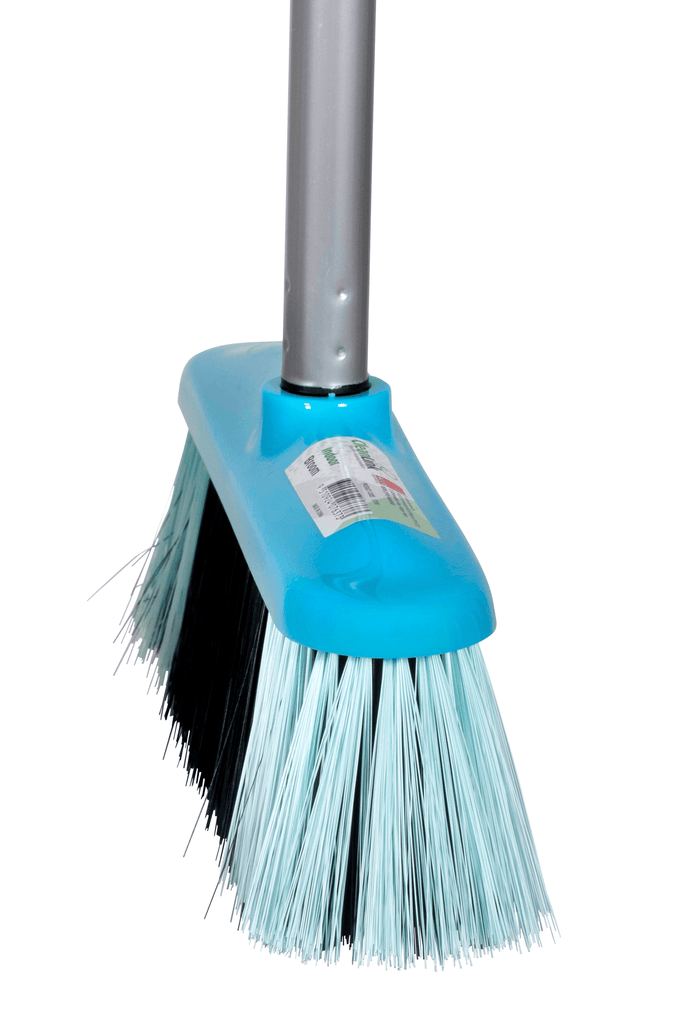 Cleanlink Indoor Broom with Metal Handle, Blue | Cleaning Supplies ...
