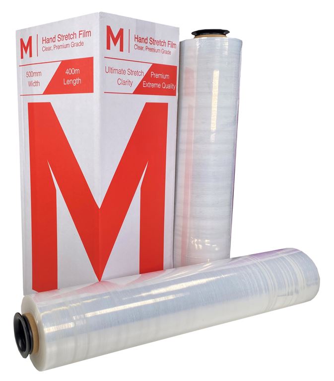 Clear 12mu Premium Hand Stretch Film Roll 500mm x 500mt x 4 Rolls ...