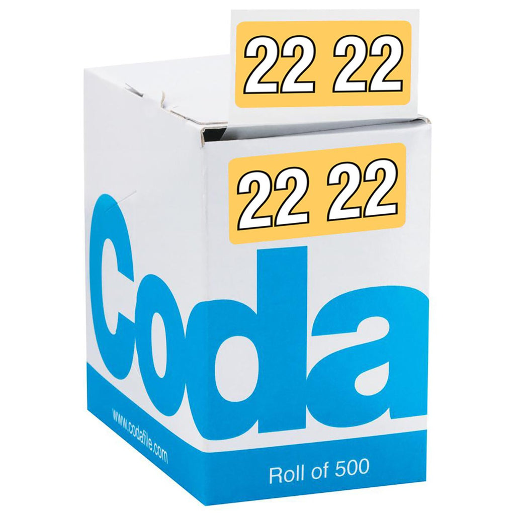 Codafile Year 2022 19mm Labels Roll x 500's | Codafile — Discount Office