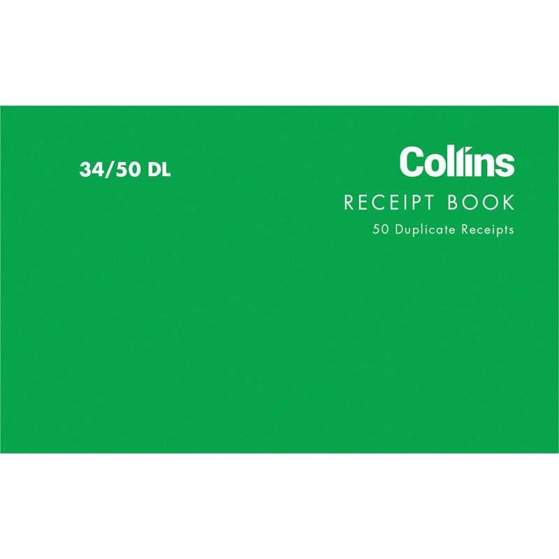 Collins 34/50DL Receipt Book | Business Books — Discount Office