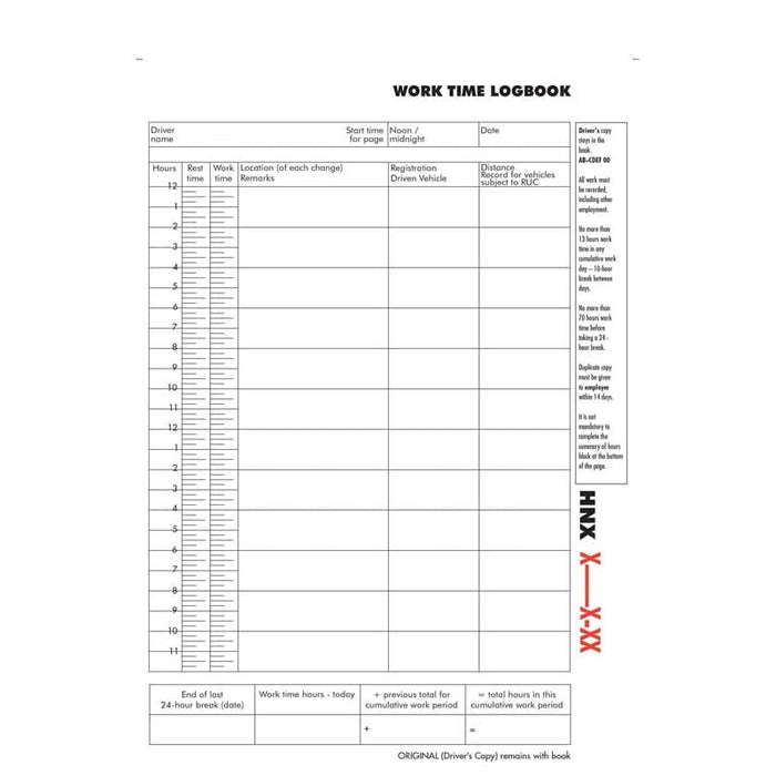 Collins Driving Log Book Triplicate - 50 Sets | Business Books ...