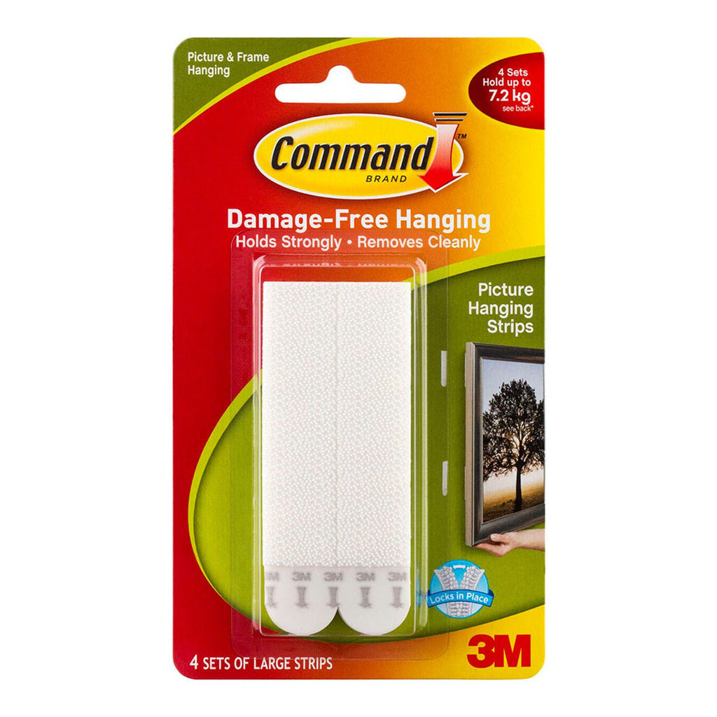 Command 3M Large Picture Hanging Strips - White (17206) | Adhesives ...
