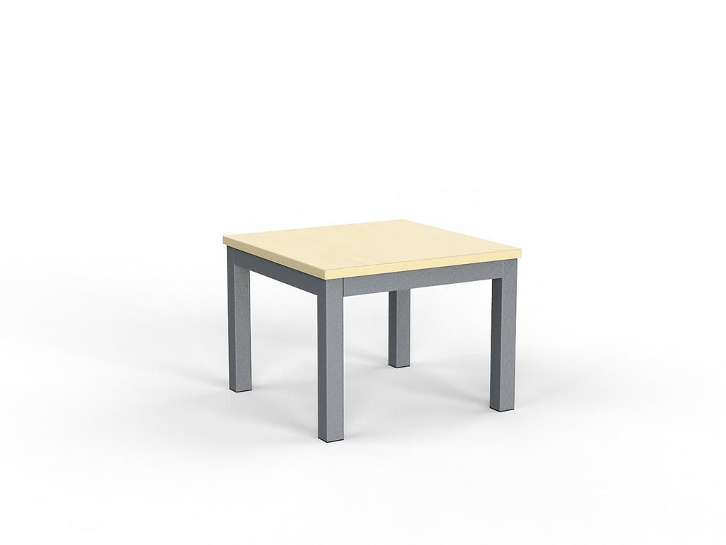 Knight's Cubit Coffee Table 600mm x 600mm - Silver Frame (Choice of Wo ...