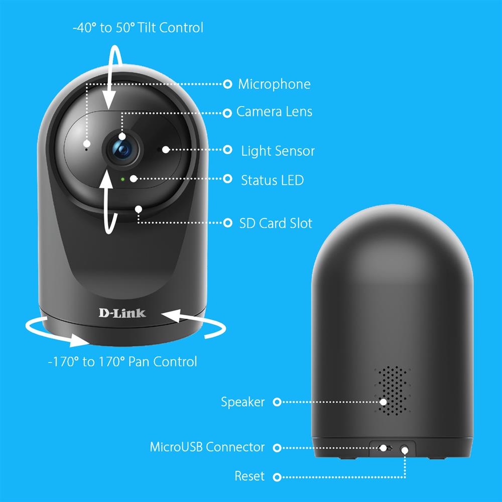 D-Link Compact Full HD Pan & Tilt Wi-Fi Camera | Newest Products ...