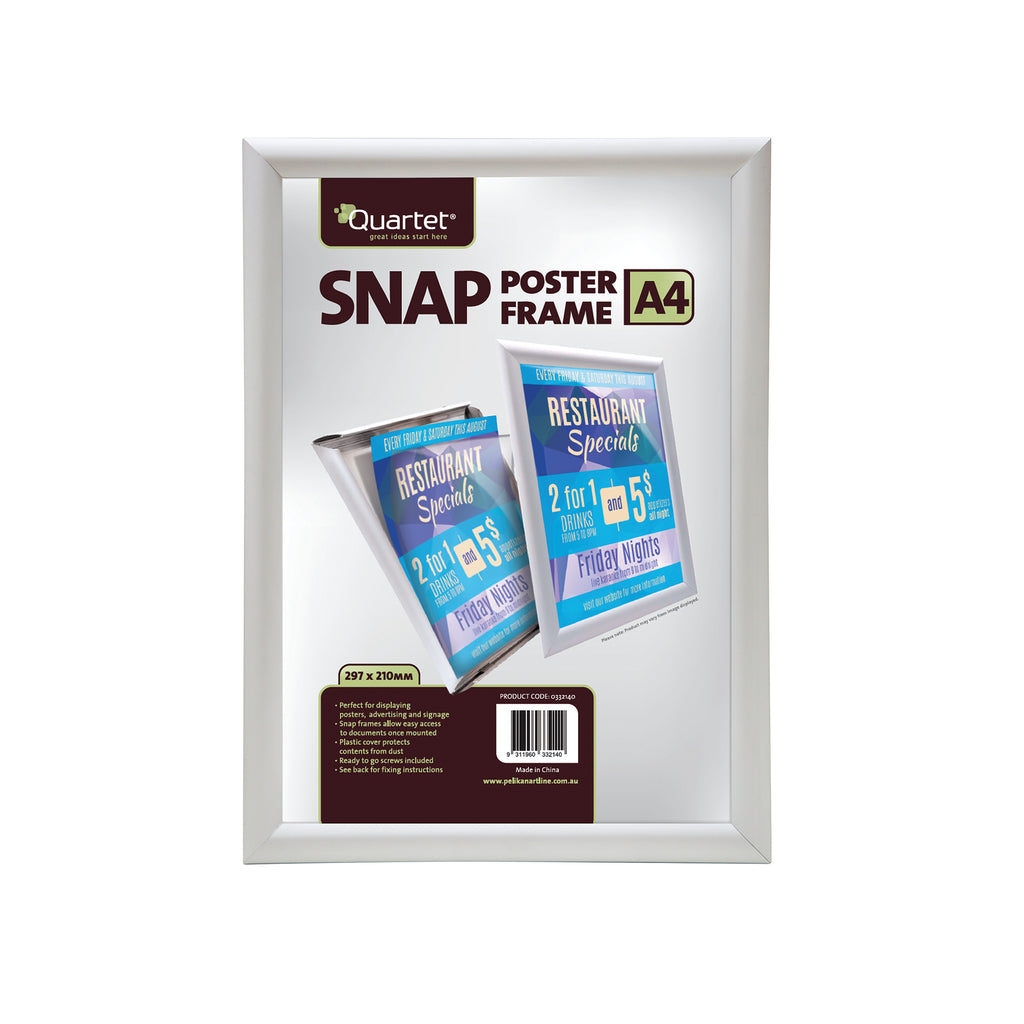A4 Quartet Aluminium Snap Frame | Frames — Discount Office