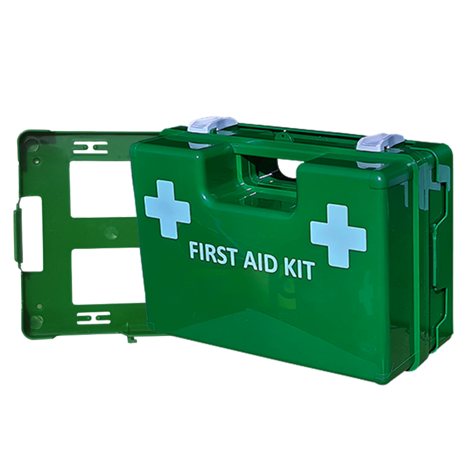 Stand Alone Trauma First Aid Kit In X-Large Green Plastic Wall Mount B ...