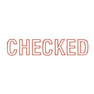 Dixon CHECKED Self Inking Rubber Stamp, Red | Desktop Essentials ...