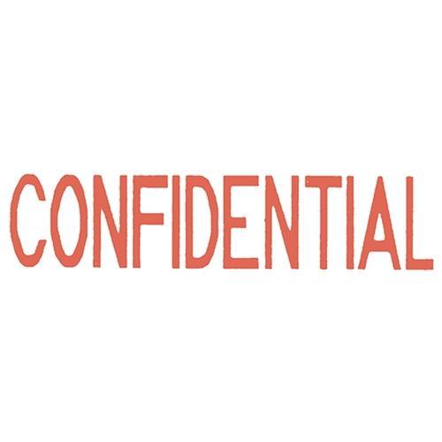 Dixon CONFIDENTIAL Self Inking Rubber Stamp, Red | Desktop Essentials ...