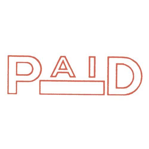 Dixon PAID, Space For Reference Self Inking Rubber Stamp, Red | Desktop ...