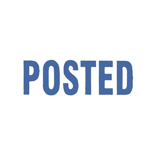 Dixon POSTED Self Inking Rubber Stamp, Blue | Desktop Essentials ...