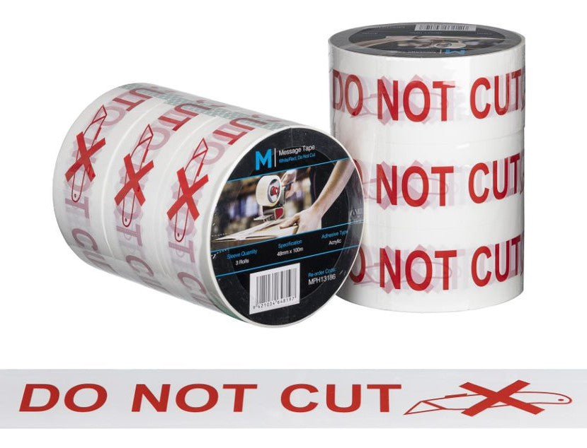 DO NOT CUT Printed Tape 48mm x 100mt x 36 Rolls | Labels & Tags ...