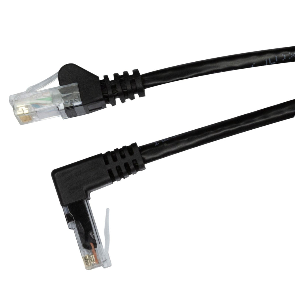 DYNAMIX 1.5m Cat6 Black UTP Right Angled Patch Lead 250MHz (T568A Spec ...